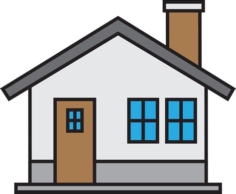 Vista De Alzado Frontal De La Casa De Dibujo De Contorno 11288489 PNG