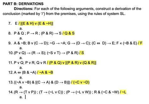 construct a derivation of the conclusion marked by