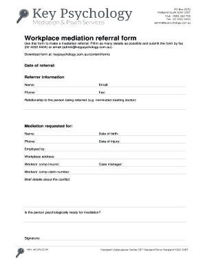 Workplace Mediation Template Fill Online Printable Fillable Blank