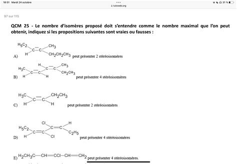 Stéréosimétrie UE1 Chimie Tutorat Associatif Toulousain