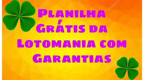 Planilha Gr Tis Da Lotomania Dezenas Garantia De Pontos Youtube