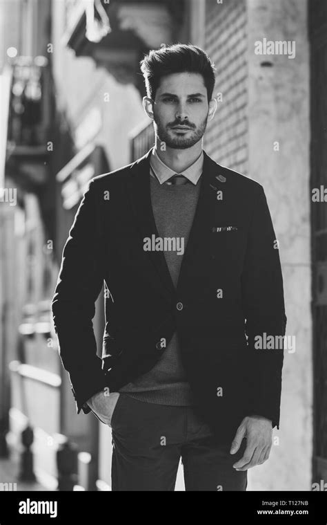 Man Model Handsome In Suit Hi Res Stock Photography And Images Alamy