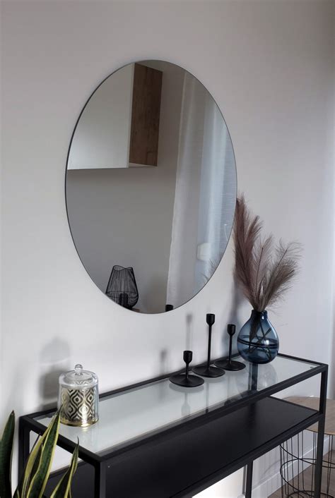 Lustro okrągłe ścienne bez ramy boho 70cm OK Styl