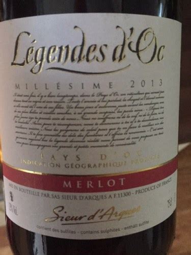 Sieur d Arques Légendes Merlot Vivino US