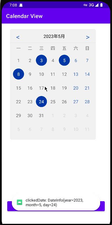 android kotlin java 自定义日历控件 calendarview ，支持单选，多选，按星期选，跨月份日期范围选择，样式设置，设置不可选日期，设置只可选日期 android
