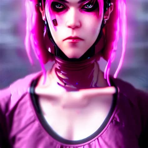 Female Cyberpunk In Pink And Black Very Detailed Stable Diffusion