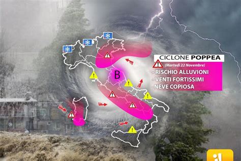 Ciclone Poppea Super Maltempo Con Venti Da Uragano SullItalia