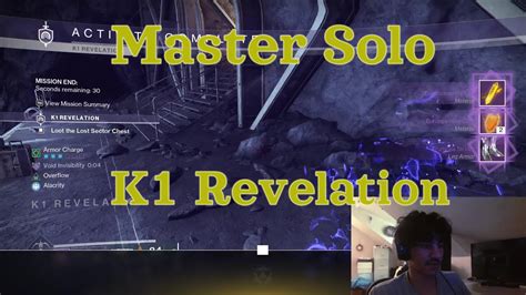 Solo Master K1 Revelation Lost Sector Guide Destiny 2 YouTube
