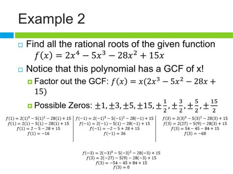 rational root theorem ppt