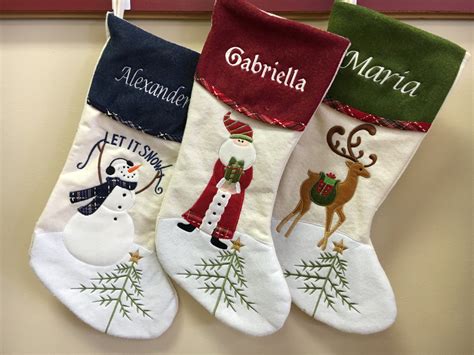 Christmas Stocking Personalized Embroidered By CastleHillsGifts