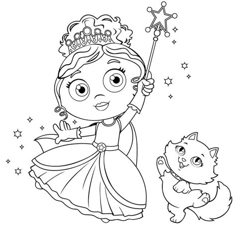 Dibujos De Princesa Guisante Para Colorear Para Colorear Pintar E