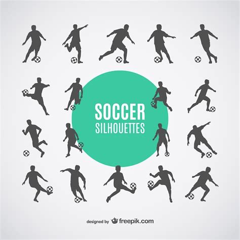 Premium Vector Football Players Silhouettes