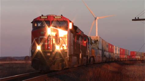CN 100 Tier 4 Gevo 3220 Leads Stack Train CN 120 Towards Amherst NS