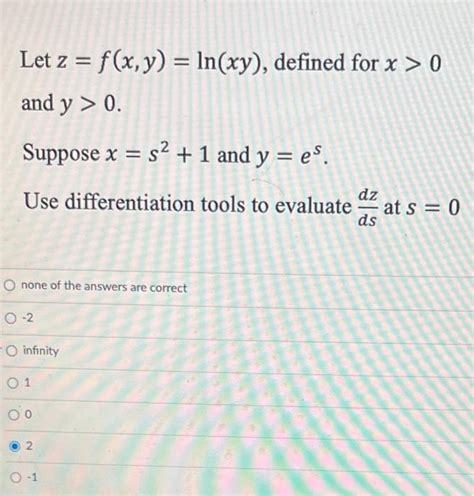 [solved] let z f x y ln x y defined for x 0