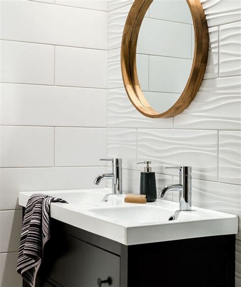 Bathroom Tile Idea Install 3D Tiles To Add Texture To Your Bathroom