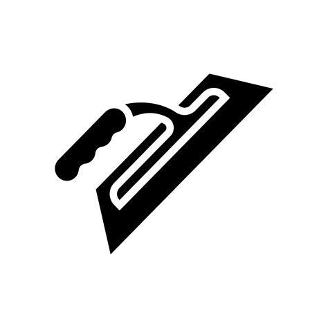 Trowel Tool Glyph Icon Vector Illustration Vector Art At Vecteezy