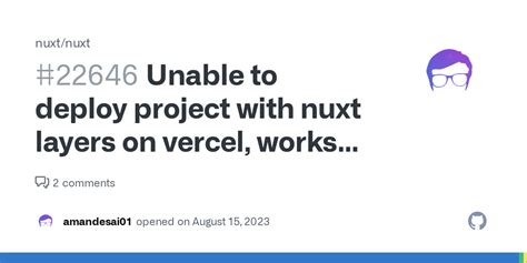 Unable To Deploy Project With Nuxt Layers On Vercel Works Locally
