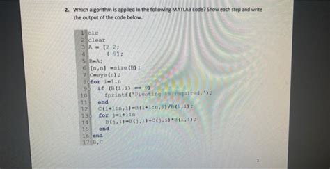 Solved 2 Which Algorithm Is Applied In The Foll SolutionInn