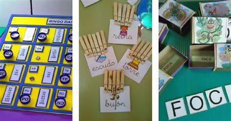 Jogos para alfabetização utilizando materiais reciclados SÓ ESCOLA