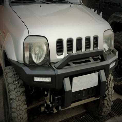 Black Steel Front Bumper Bull Bar For Jimny JB23 JB33 JB43 1998 2017