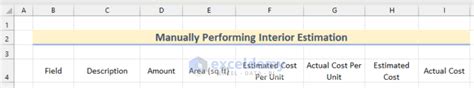 How To Do Interior Estimation In Excel Suitable Methods