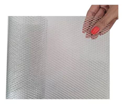 Tela Anti Inseto 10x100cm Alumínio Expandido 4x7 Para Ralos MercadoLivre