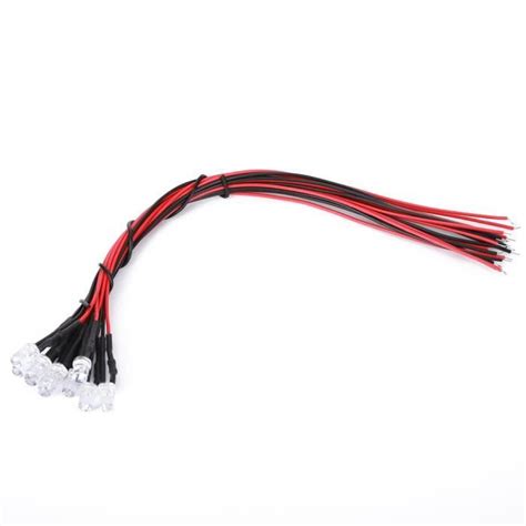 DEX Diode électro luminescente 50PCS Diode LED 12V 5mm Tête Ronde