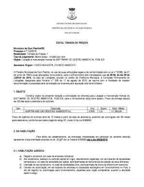 Preenchível Disponível dompedrito rs gov EDITAL TOMADA DE PREOS