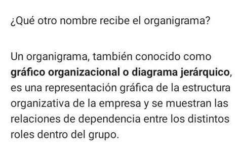 Con Que Otros Nombres Se Le Conoce Al Organigrama Brainly Lat