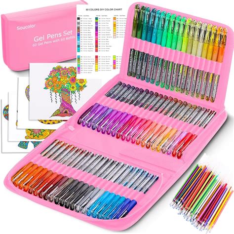 Amazon Soucolor Glitter Gel Pens For Adult Coloring Books 120
