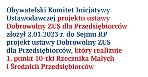 Obywatelski Komitet Inicjatywy Ustawodawczej Projektu Ustawy Dobrowolny