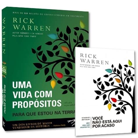 Kit 2 livros Uma Vida Propósitos Você Não Está Aqui Por Acaso