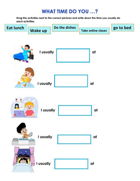 Ejercicio Interactivo De What Time Do You Worksheets Online