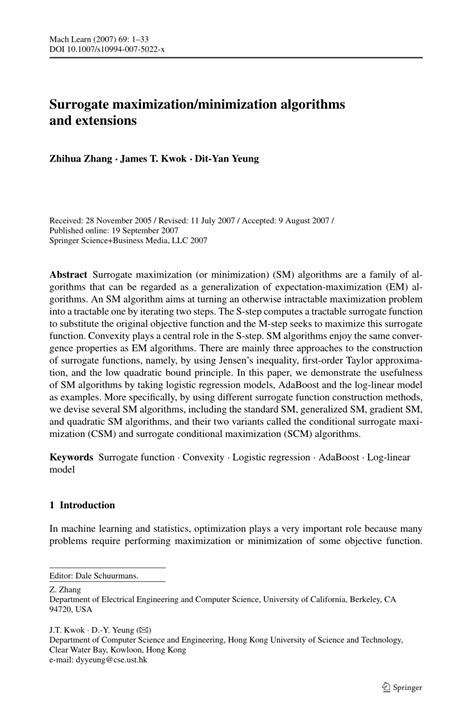 pdf surrogate maximization minimization algorithms and extensions
