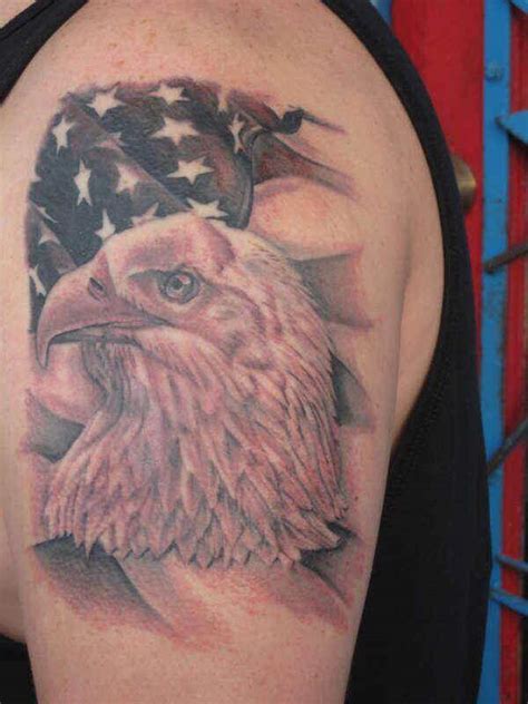 14 Best Bald Eagle With American Flag Tattoo Designs PetPress