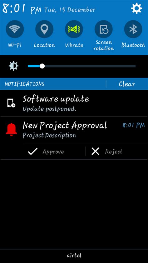 Open A Dialog Box On Click Of A Button Present Inside The Notification