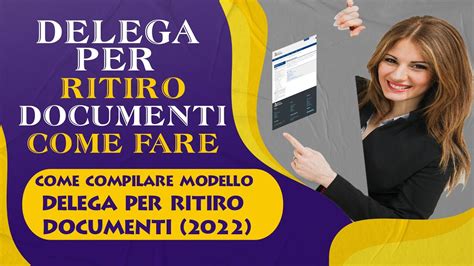 Delega Per Ritiro Documenti Come Fare YouTube