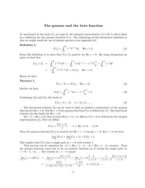 gamma beta function advanced