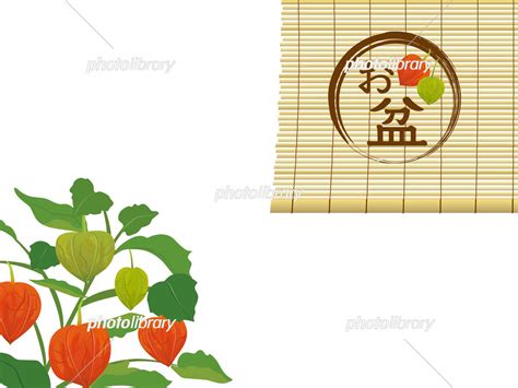 すだれとほおずき お盆イメージ背景 イラスト素材 5137930 フォトライブラリー photolibrary