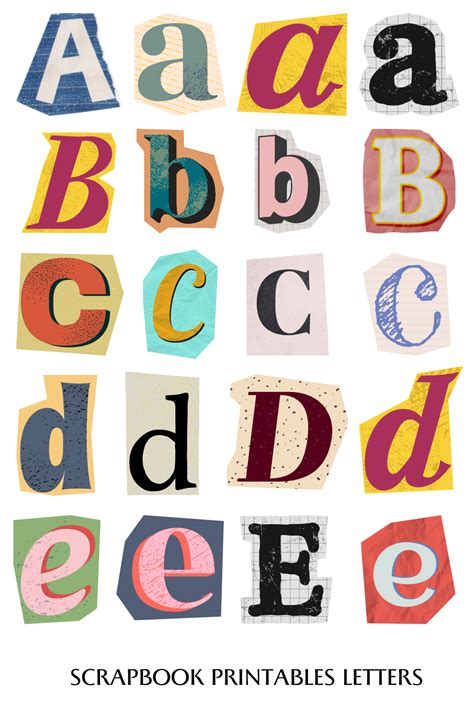 Scrapbook Letters Printable In Scrapbook Letters Scrapbook
