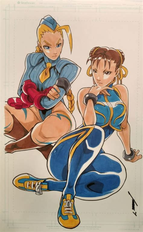 Cammy And Chun Li Street Fighter Alpha 3 By Edwin Huang In Legacy Of