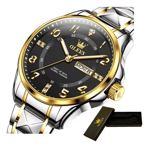 Relojes De Cuarzo De Lujo Olevs Con Calendario Para Hombre Color Del