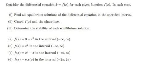 solved consider the differential equation f x for each