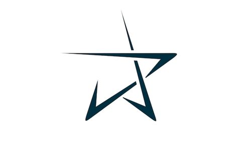 Plantilla De Logotipo De Estrella Abstracta Vector Premium