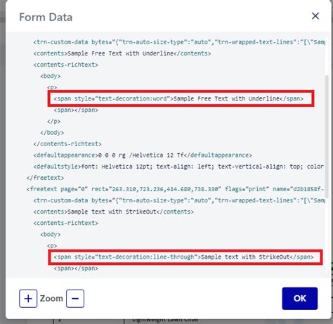 how to plot free text annotation over the pdf using customized model in core along with