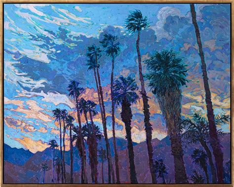 Dusky Palms Contemporary Impressionism Paintings By Erin Hanson