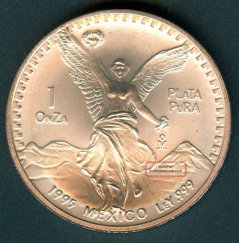 5 X Mexico Silver Libertad 1995 1 Onza Plata Pura 1 Tr Oz Silver Silber