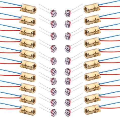 RUNCCI YUN 20pcs 5V 650nm 6mm Red Dot Head Testa Diodo Mini Modulo