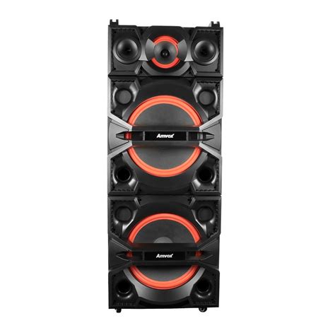 Caixa de Som Amplificada Amvox 2500W Bluetooth USB Rádio fm Bivolt aca
