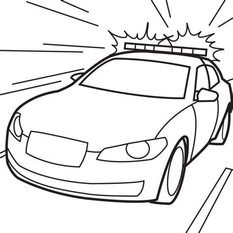 Desenhos de Carro da Polícia para Colorir Pintar e Imprimir